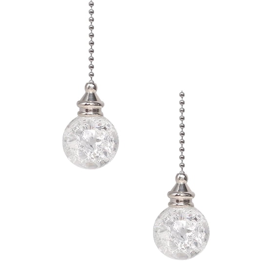 2 Pcs Crystal Ceiling Fan Pull Chain, Decorative String Pulls Pendant ...