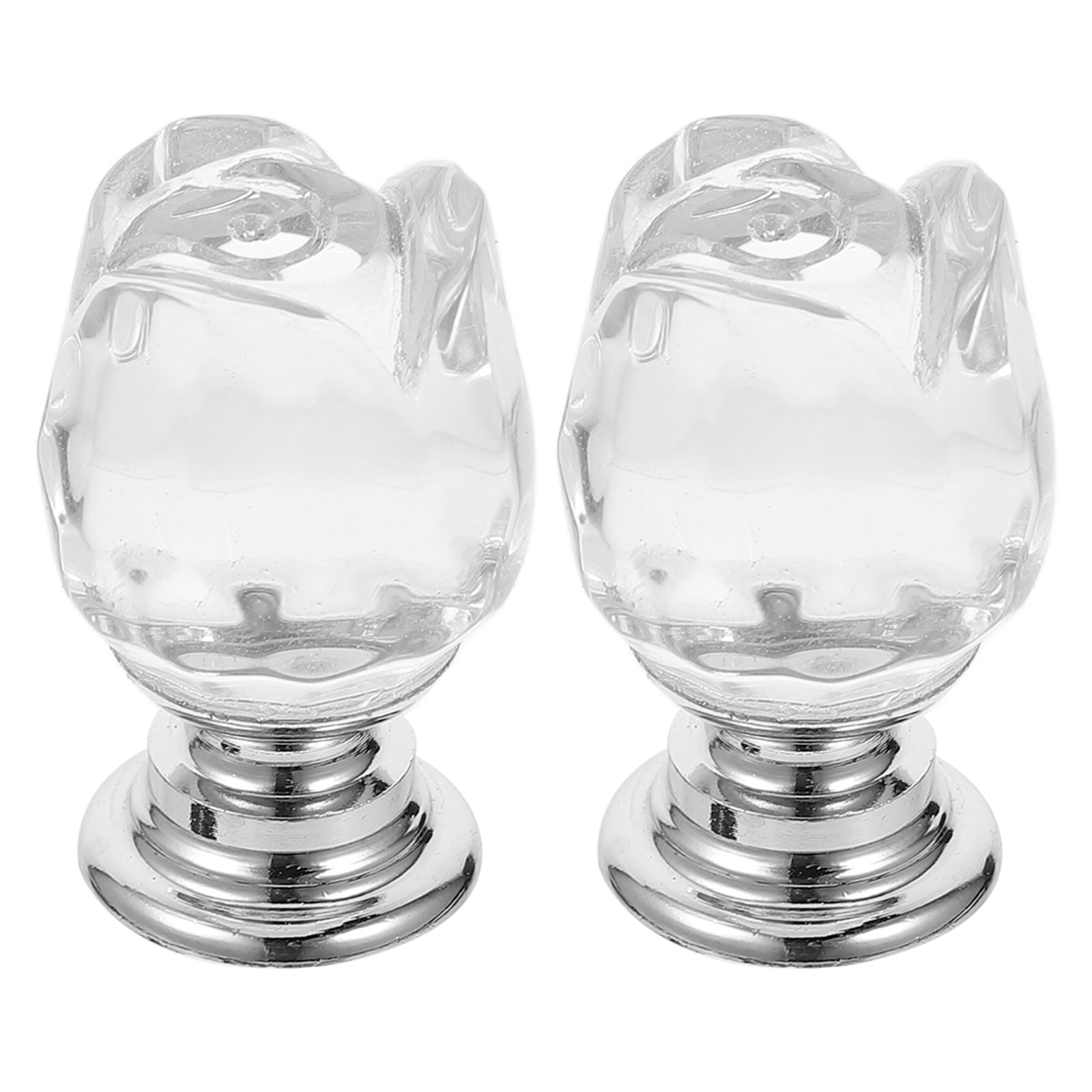 2 Pcs Crystal Handle Door Knob Vanity Tables Drawer Pulls Transparent ...