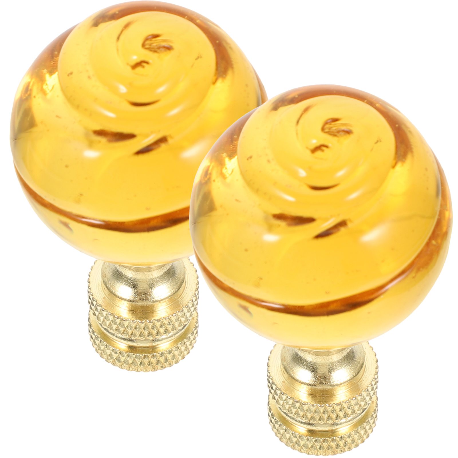 2 Pcs Crystal Lamp Cap Decoration Finials Harp Desk Shade Light Solid ...