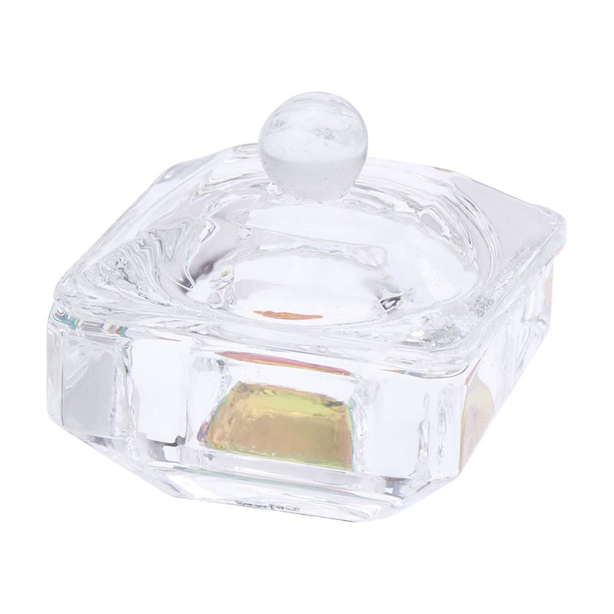 Topbathy Crystal Container Nail Crystal Cup Transparent Glass 2Pcs for ...