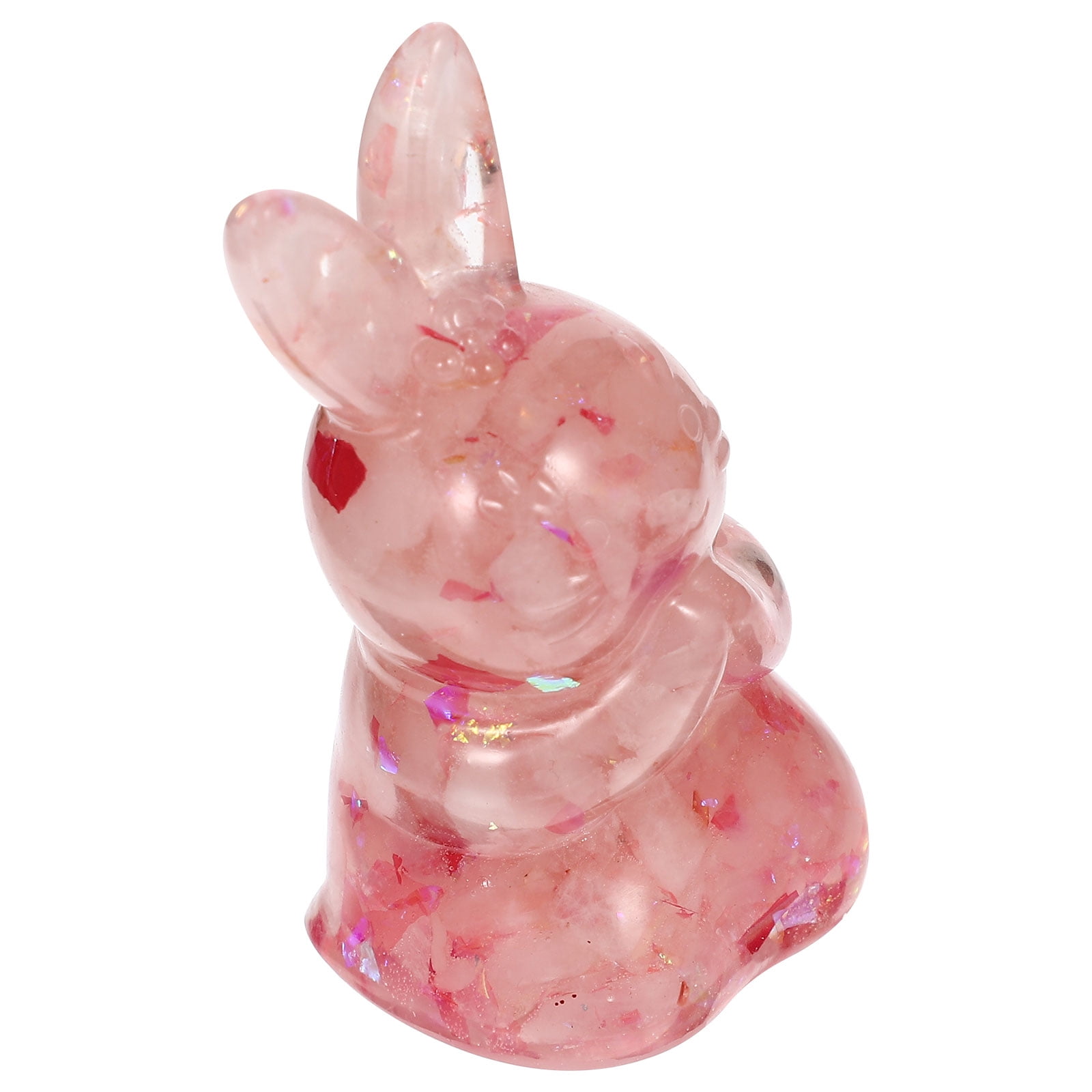 2 Pcs Crystal Stone Rabbit Home Decor Animal Statue Rabbit Ornaments ...