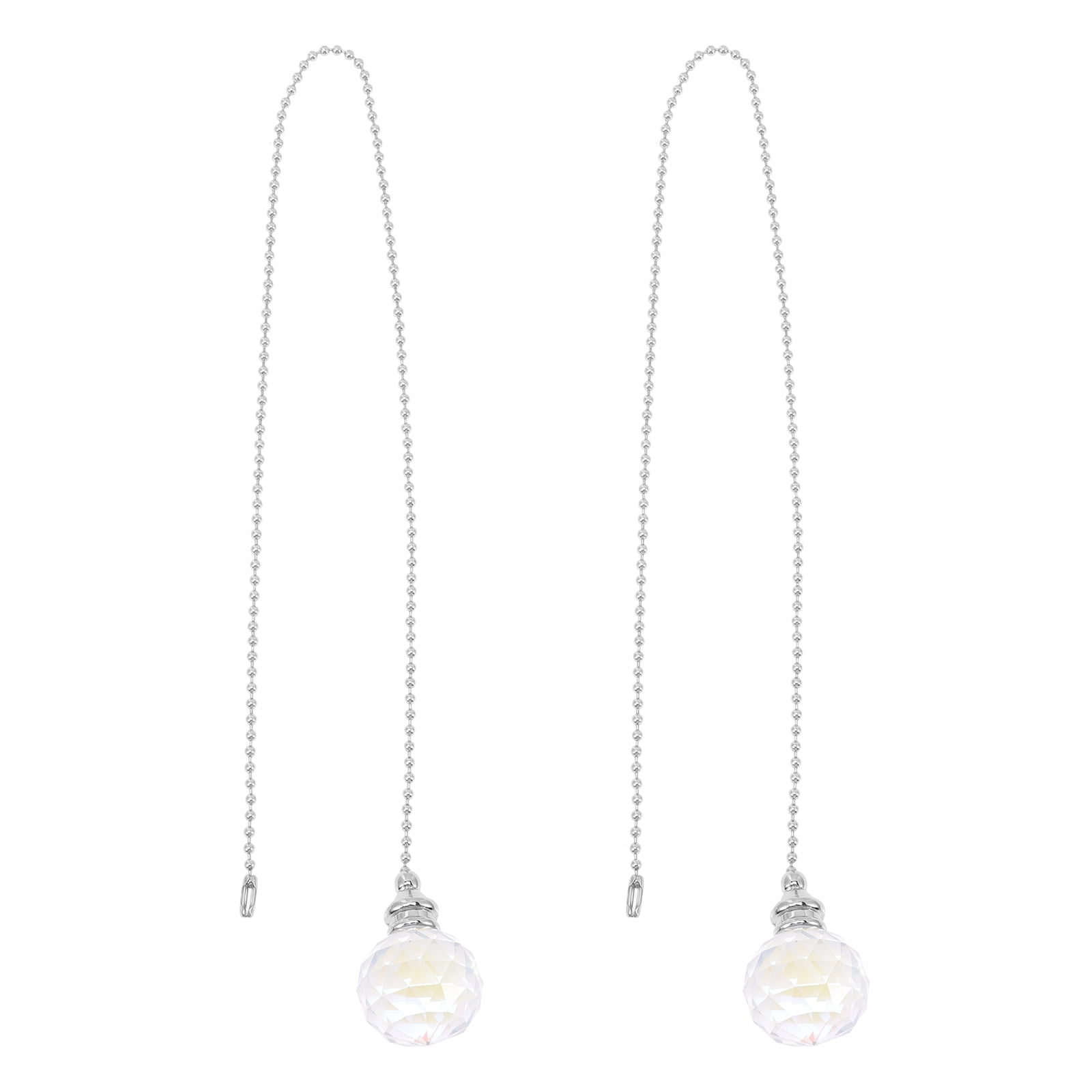 2 Pcs Crystal Switch Pendant Fan Chain Decorative Ornament Ceiling ...