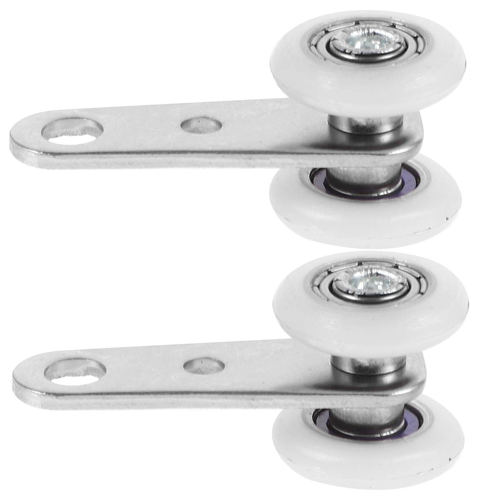 2 Pcs Curtain Hanging Wheel Runners Double Pulley Block Bearings Window ...