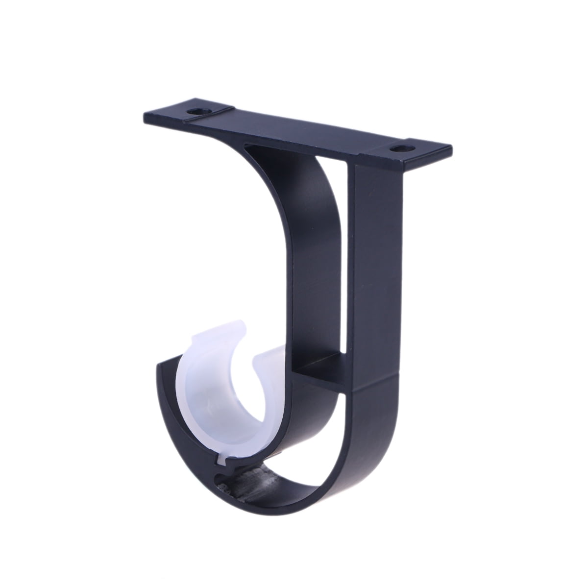 2 Pcs Curtain Mounting Holder Ceiling Rod Metal Hooks Bracket Window ...