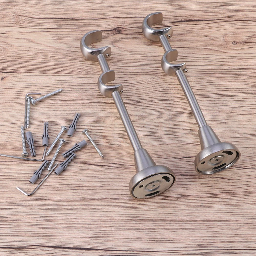 2 Pcs Curtain Rod Bracket Curtains Rods Brackets Drapery Holders For ...