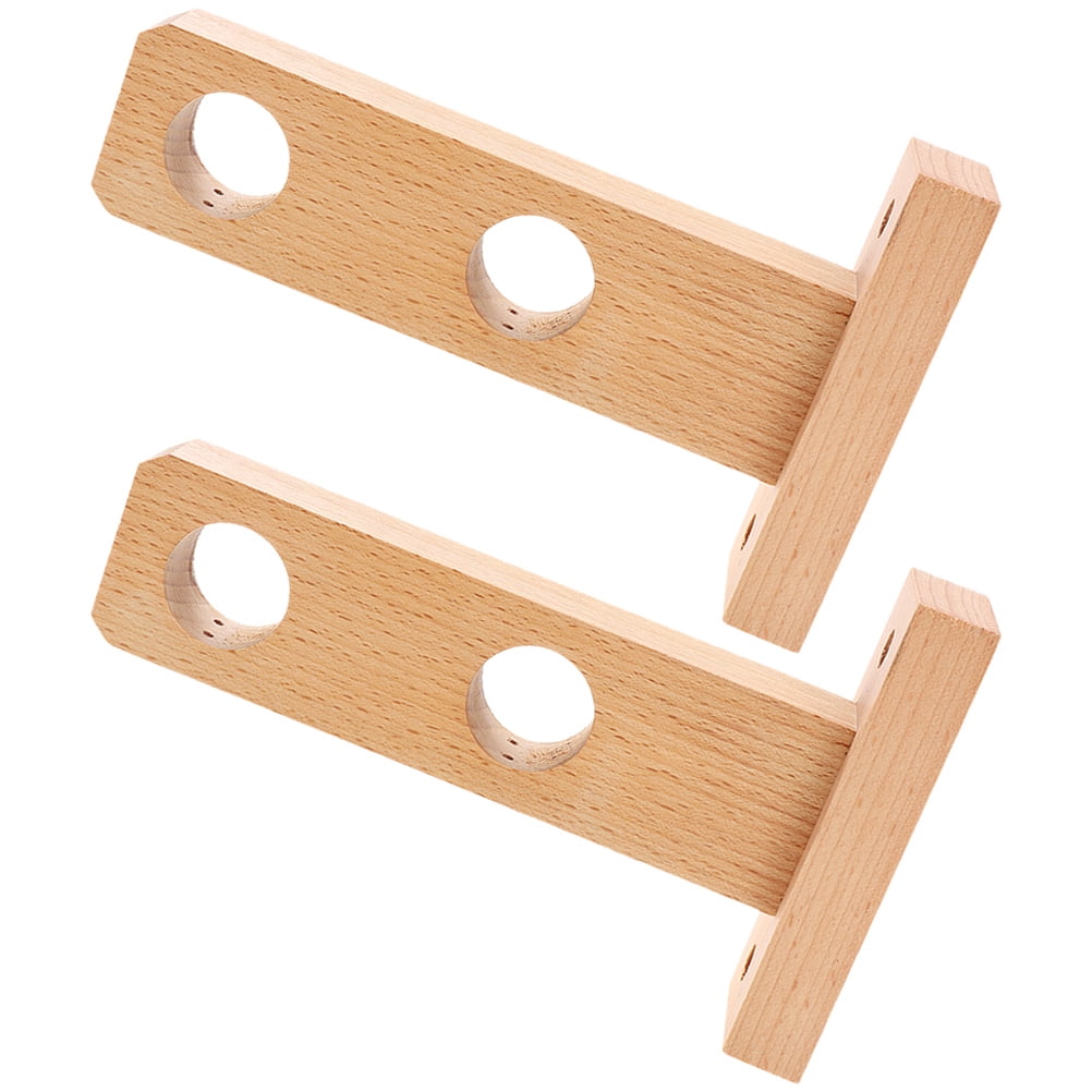 2 Pcs Curtain Rod Bracket Double Rods Hook Curtains Ceiling Hooks ...
