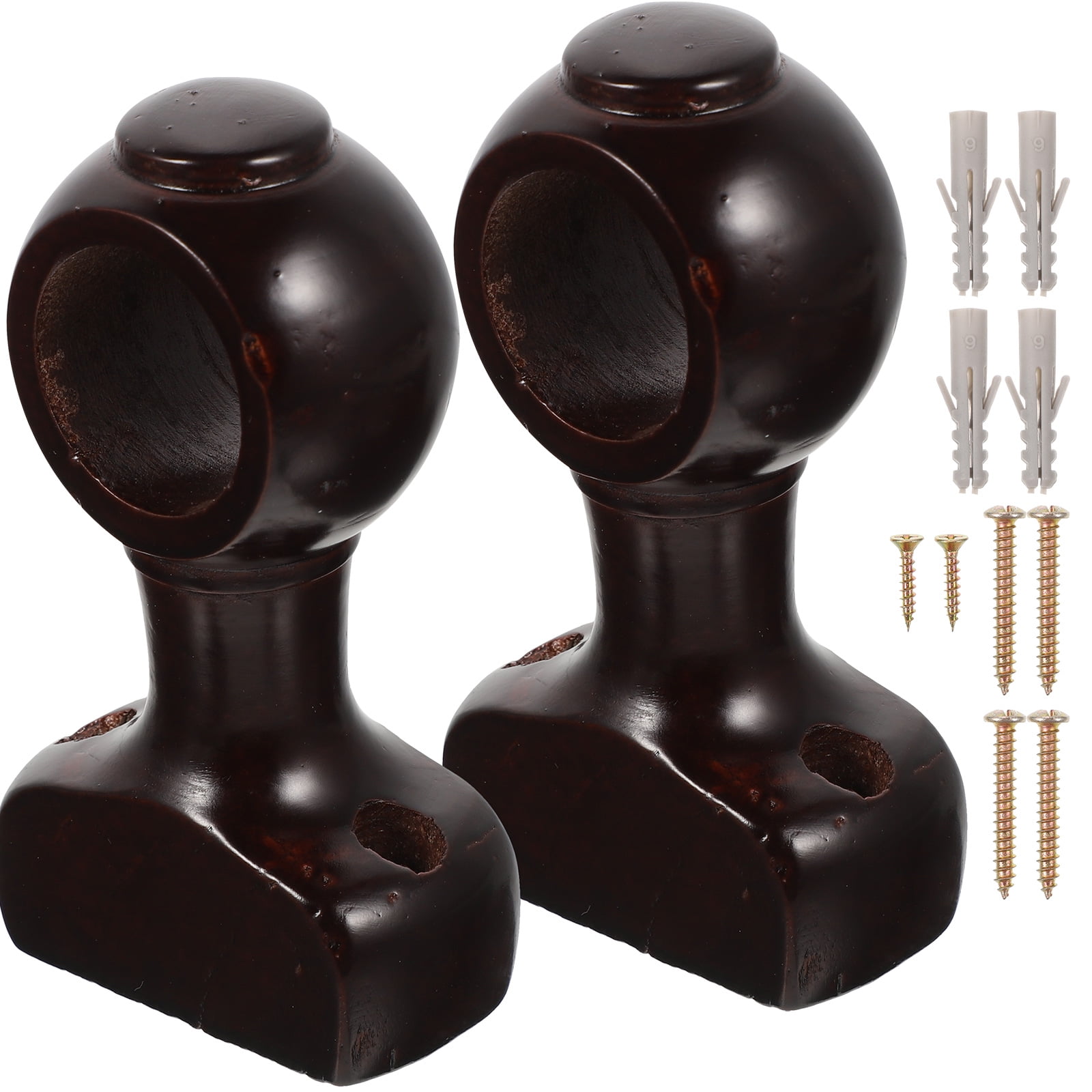 2 Pcs Curtain Rod Bracket Window Curtains Curtain Rod Holders Curtain ...