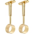 2 Pcs Curtain Rod Ceiling Mount Bracket Light Duty Rod Holders Brackets ...