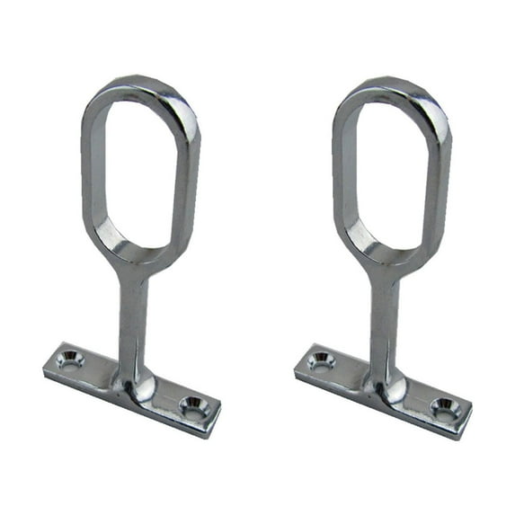 2 Pcs Curtain Rod Ceiling-Mount Bracket Zinc Alloy Wardrobe Pipe ...
