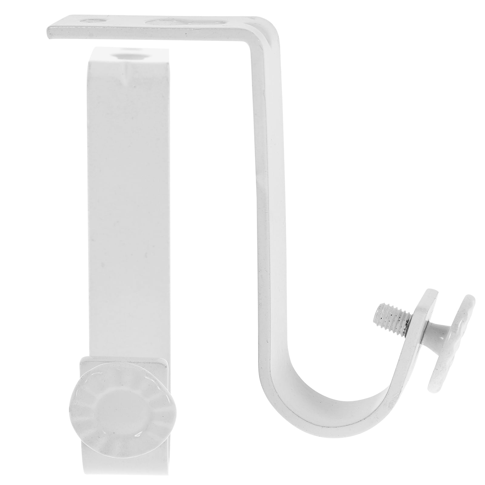 2 Pcs Curtain Rod Holder Support Bracket Middle Metal Hooks Brackets ...