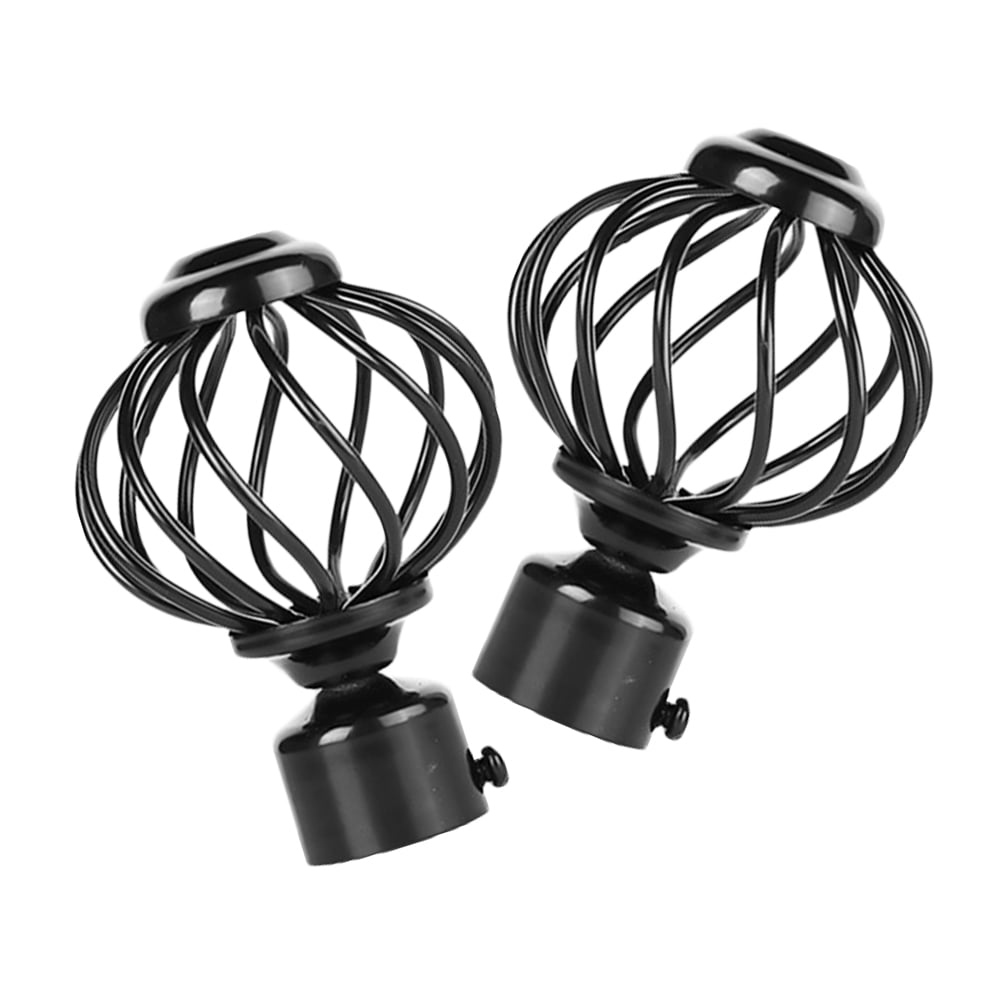 2pcs Iron Curtain Rod End Cap Finials for Decoration - Walmart.com