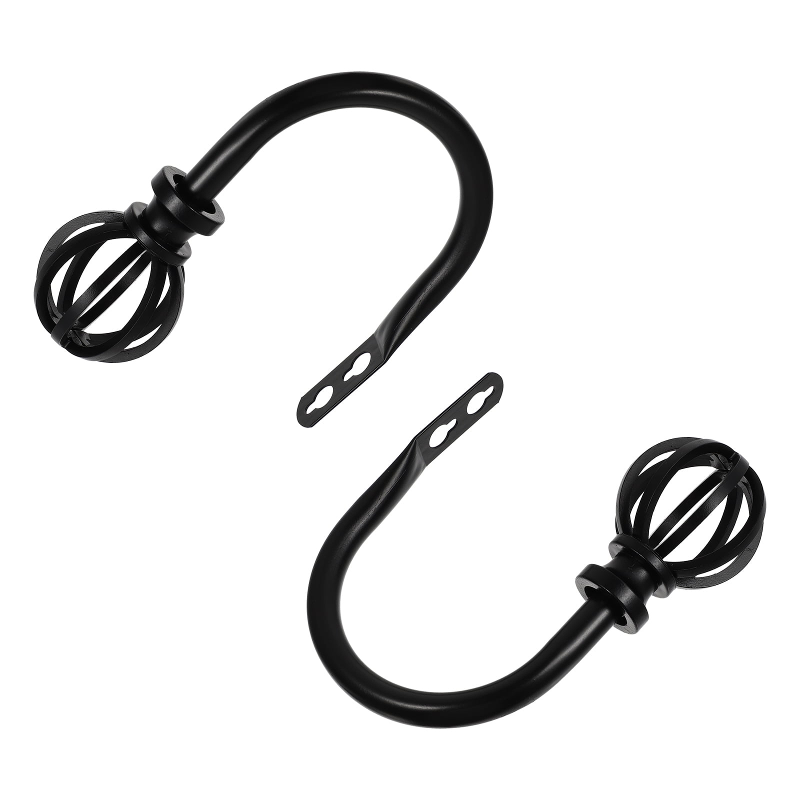 2 Pcs Curtain Rods Hook Retro Wall Mounted Holder - Walmart.com