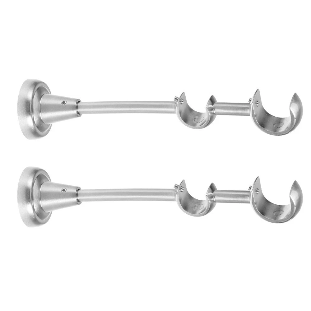 2 Pcs Curtain Rods No Drilling Shower Curtain Rod Towel Rod Hooks ...