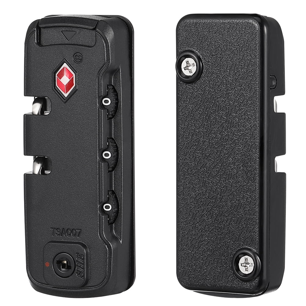 2 Pcs Customs Lock Cable Suitcase Chain Combination Suitcases Black ...