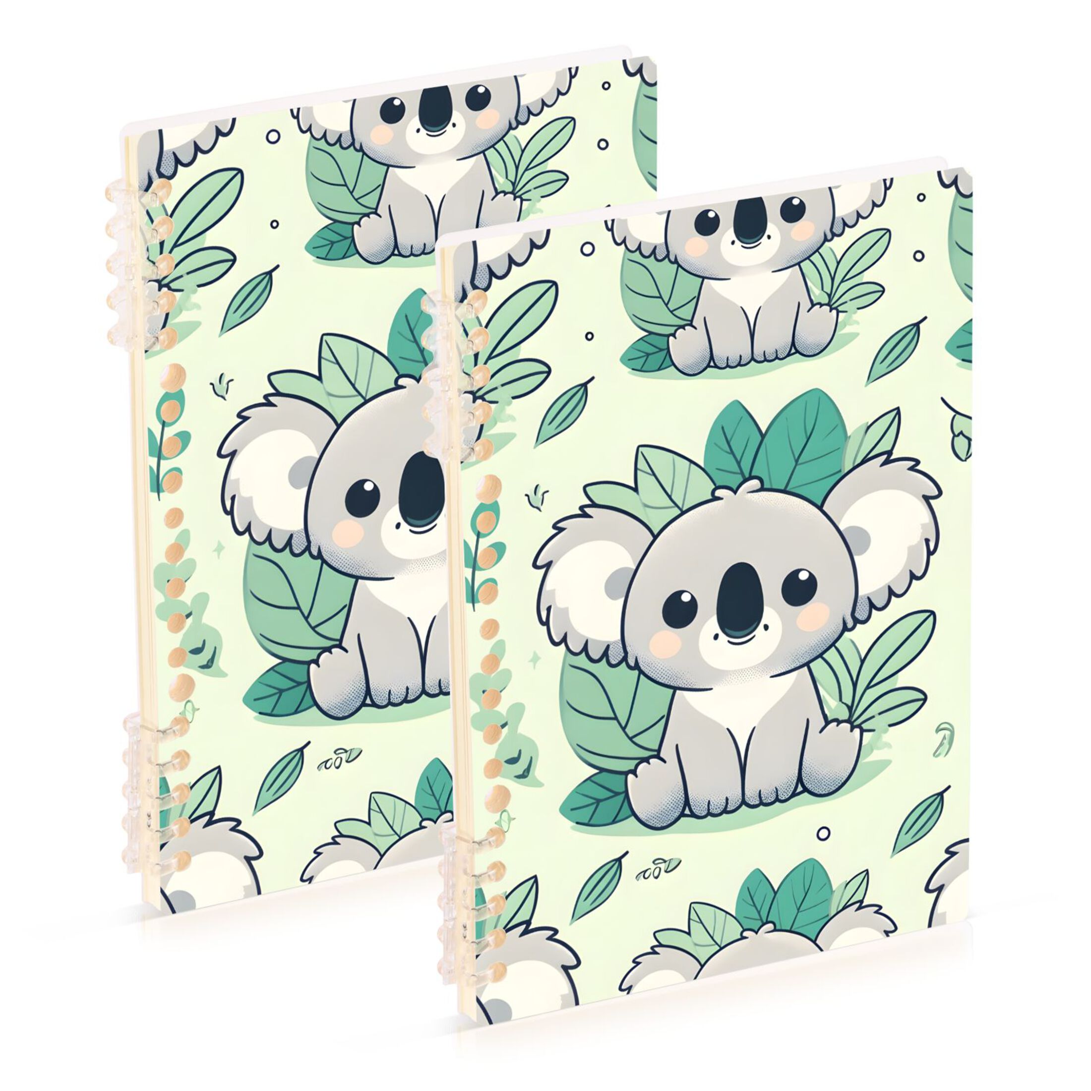 2 Pcs Cute Cartoon Koala Spiral Notebooks 60 Sheets 120 Pages A5 ...