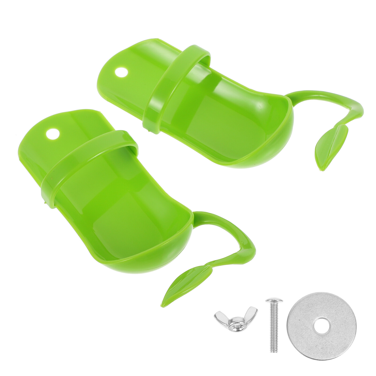 2 Pcs Cuttlefish Holder Parrot Food Box Bird Feeder 14X5.5X3cm Green ...