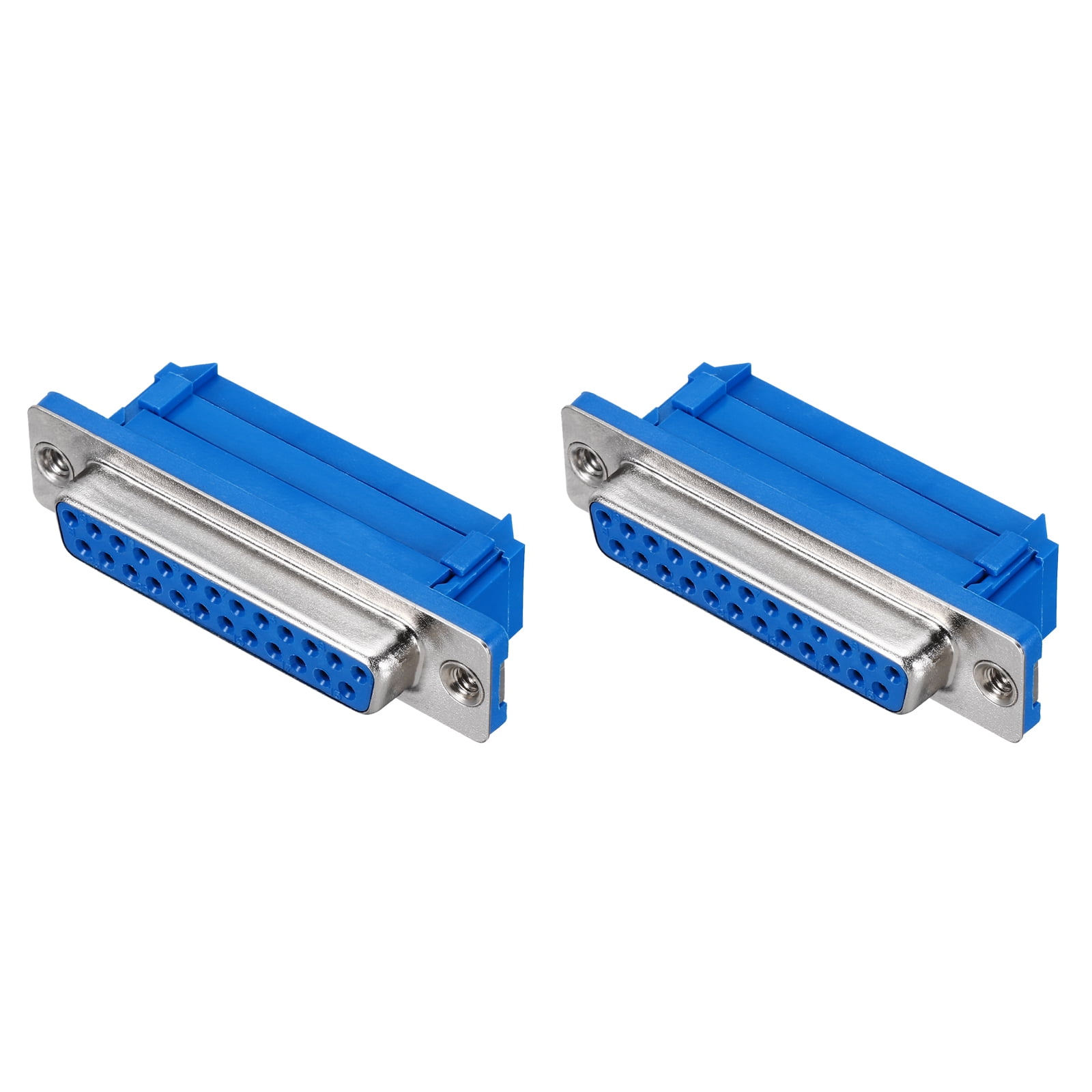 2 Pcs D-sub Connector DB25 25-pin 2-Row Female Serial Port Terminal ...