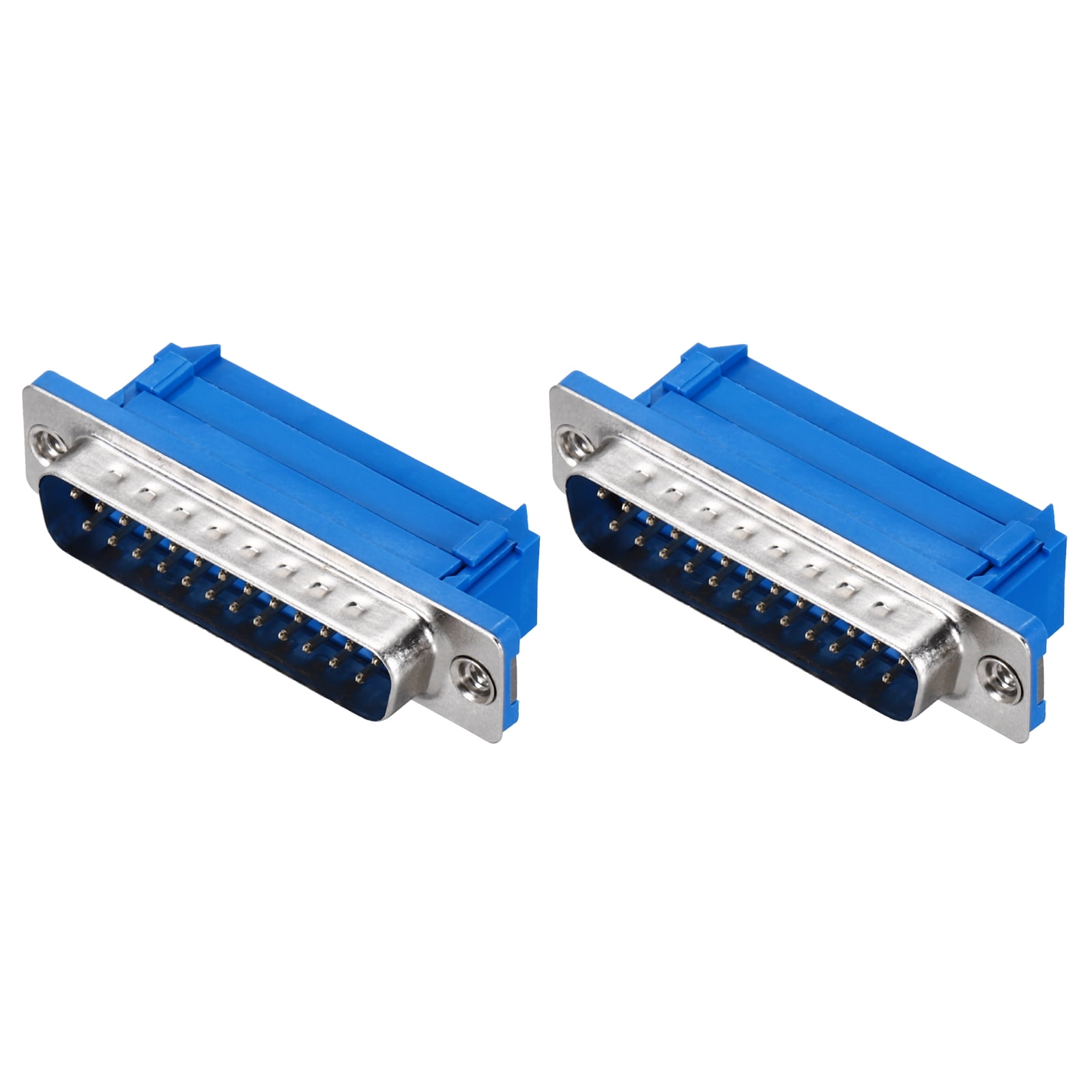 2 Pcs D-sub Connector DB25 25-pin 2-Row Male Serial Port Terminal ...