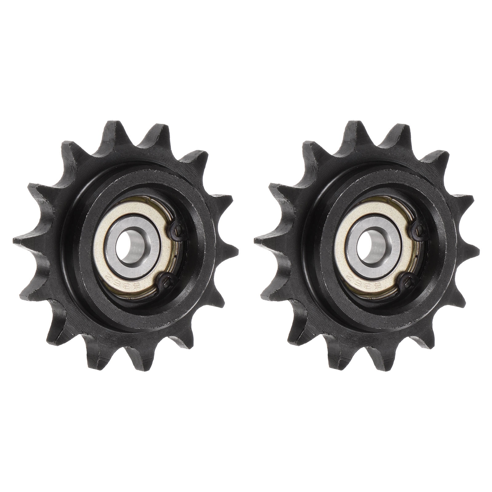 2 Pcs DIN(ISO) 06B Roller Chain Idler Sprocket 6mm Bore, 3/8" Pitch ...
