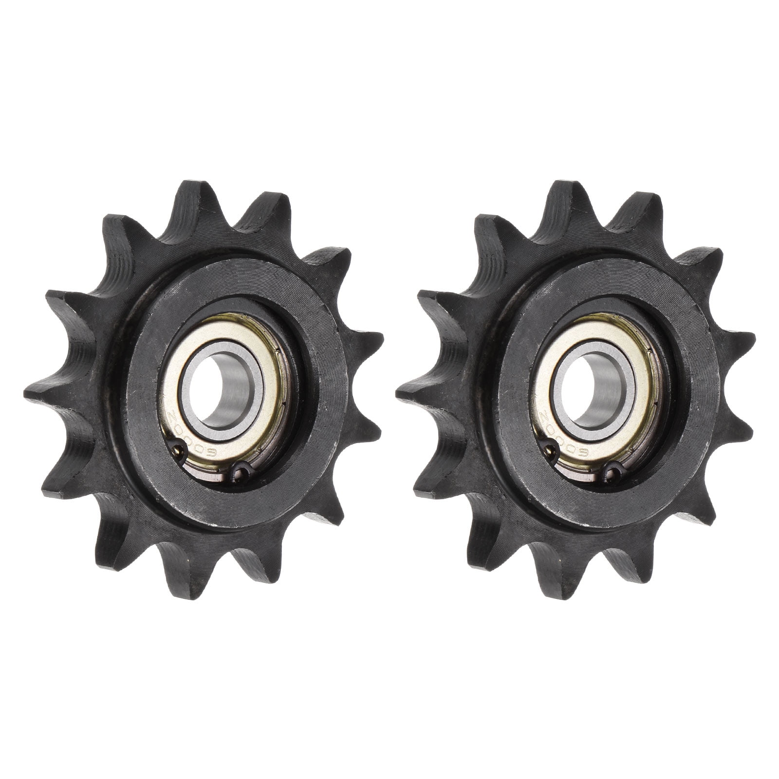 2 Pcs DIN(ISO) 08B Roller Chain Idler Sprocket 10mm Bore, 1/2" Pitch ...