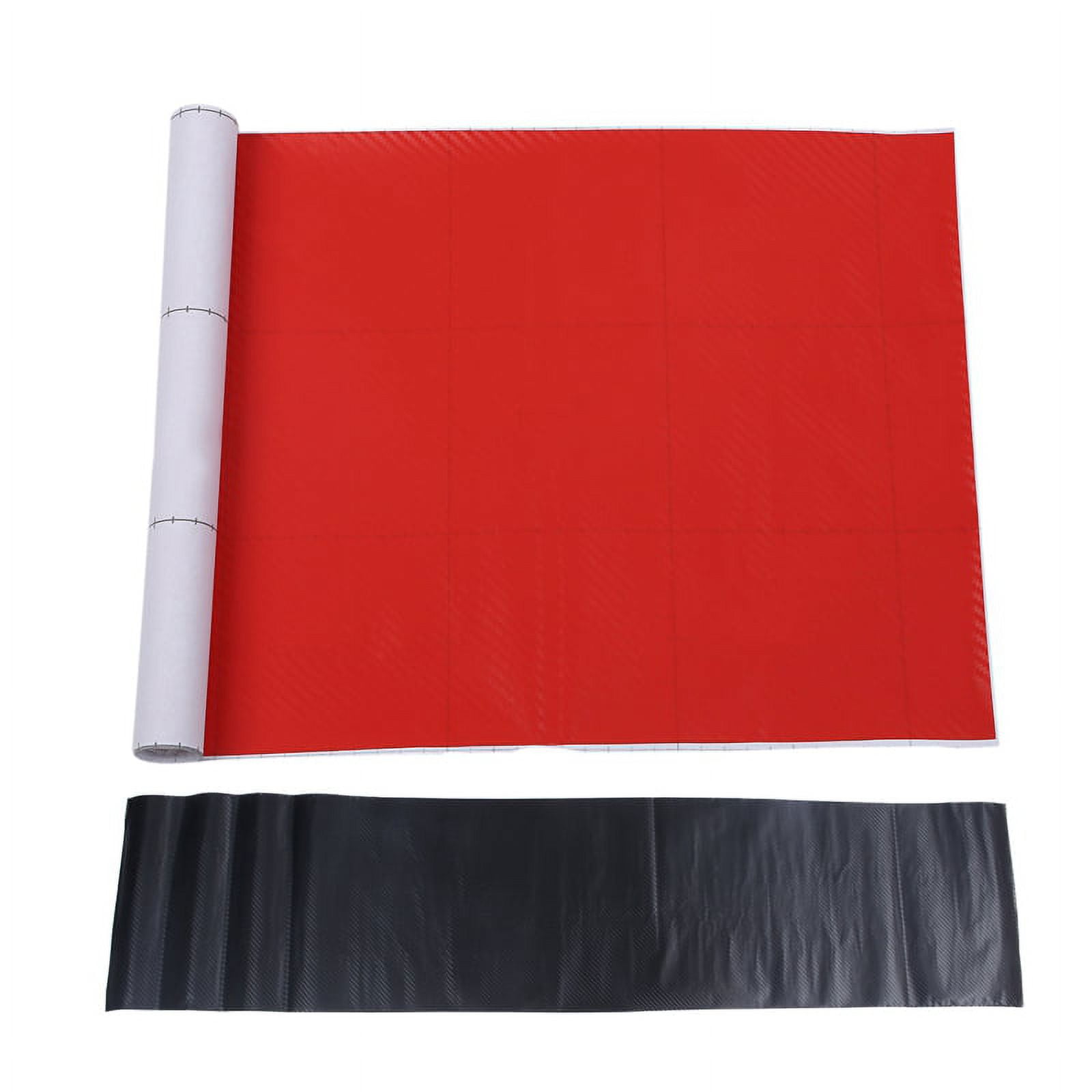 2 Pcs DIY 30X127Cm 3D Carbon Fiber Decal Vinyl Film Wrap Roll Adhesive ...