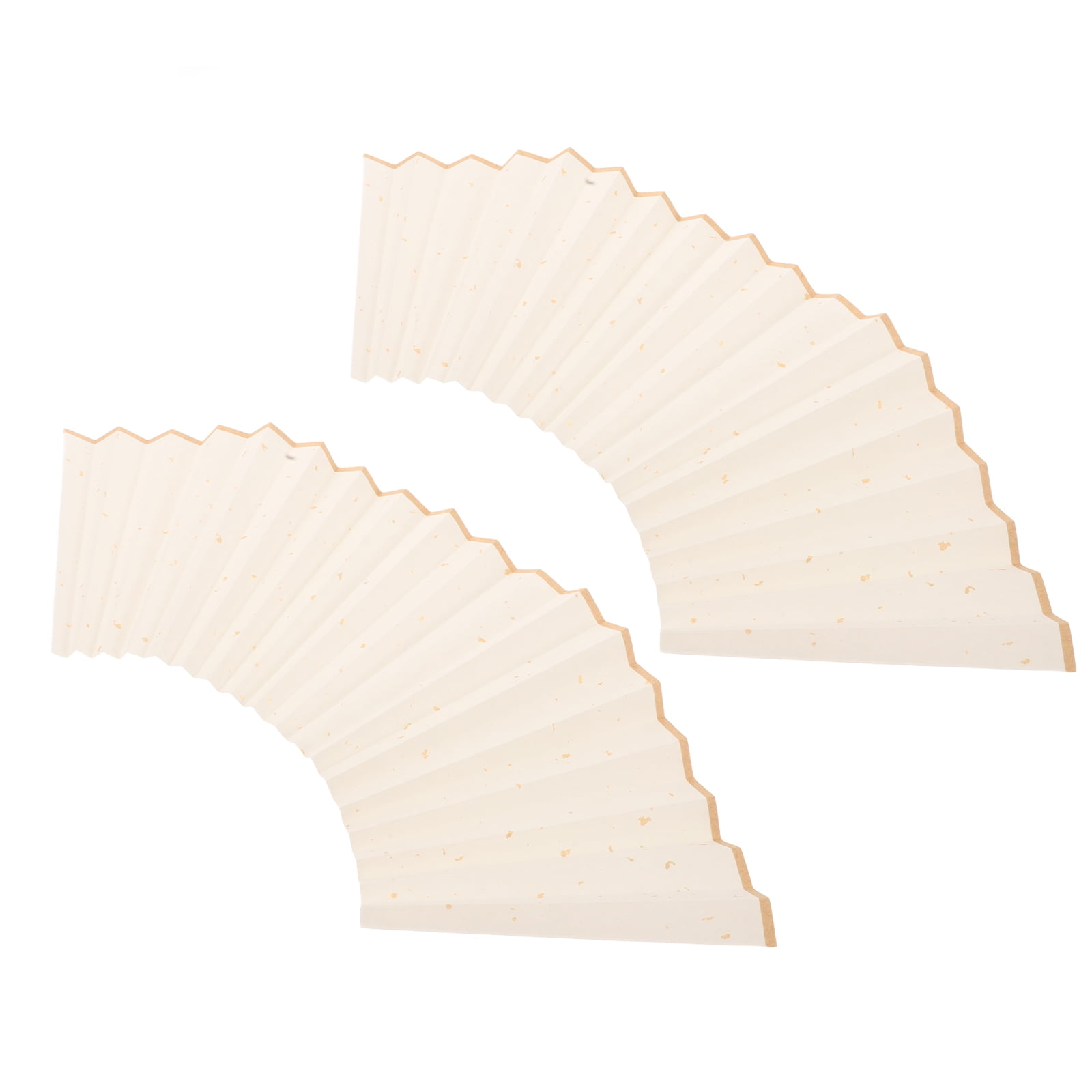 2 Pcs DIY Foldable Fan Materials Paper Surface Blanks White - Walmart.com