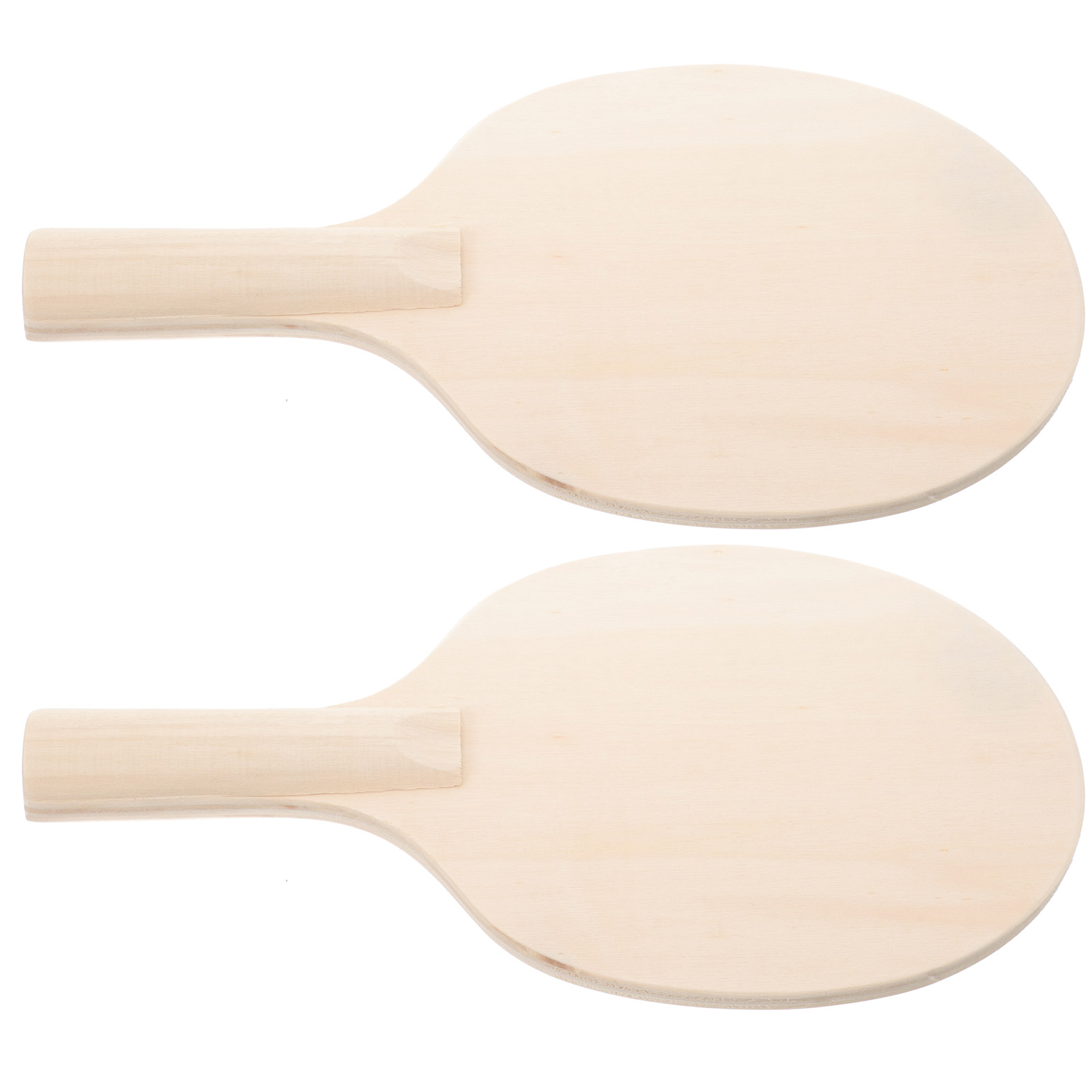 2 Pcs DIY Table Tennis Racket Toys Parent-child Light Brown - Walmart.com