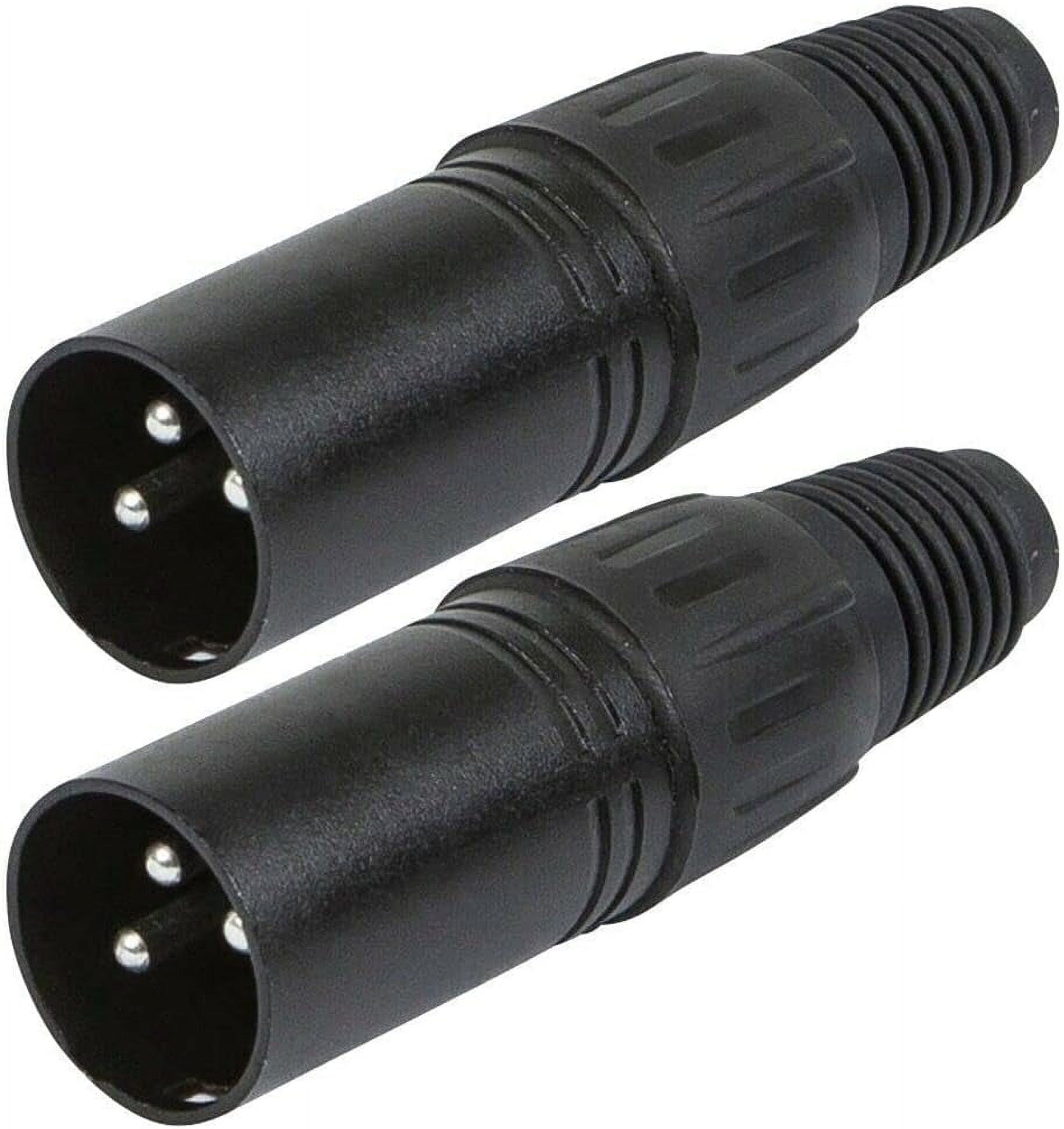 2 Pcs DMX 3 Pin Terminator XLR Male Plug Connector Lighting Effects ...