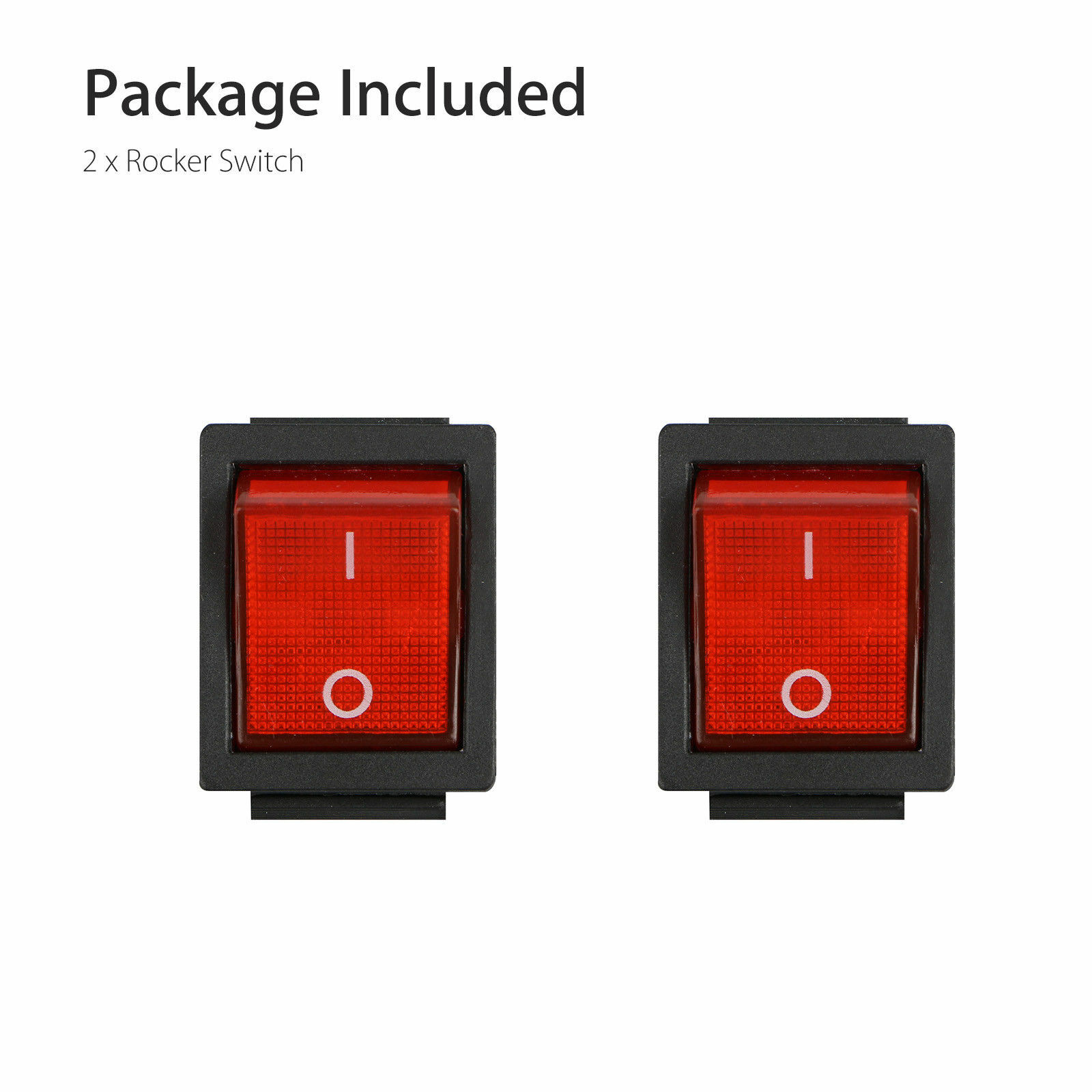 2 Pcs DPST ON/OFF Toggle Rocker Switch, 4 Pin 16A 250V / 20A 125V ...