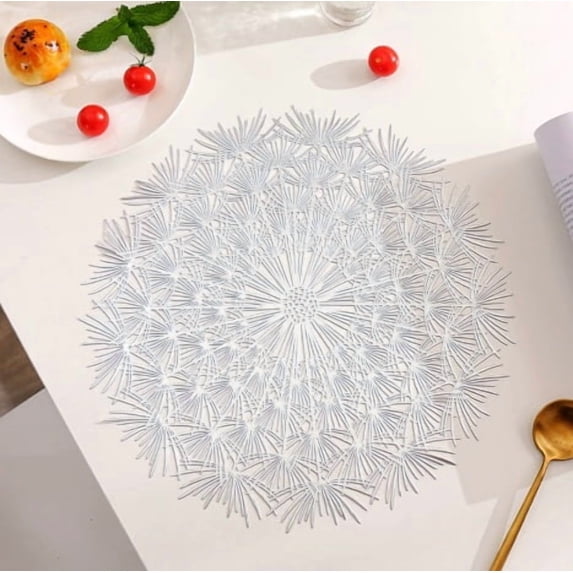 2 Pcs Dandelion Design Insulated Placemats - Waterproof & Oil-Proof PVC ...