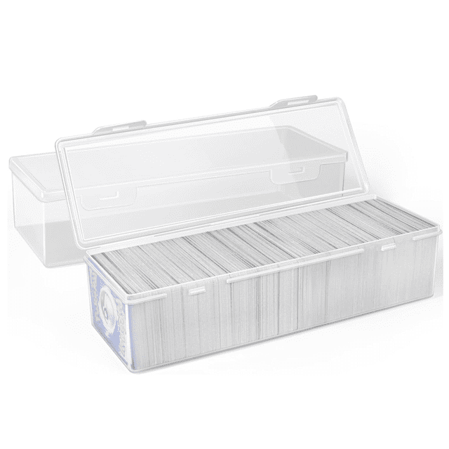 2 Pcs Deck Card Box Organizer Storage Plastic Trading Card Storage Box ...