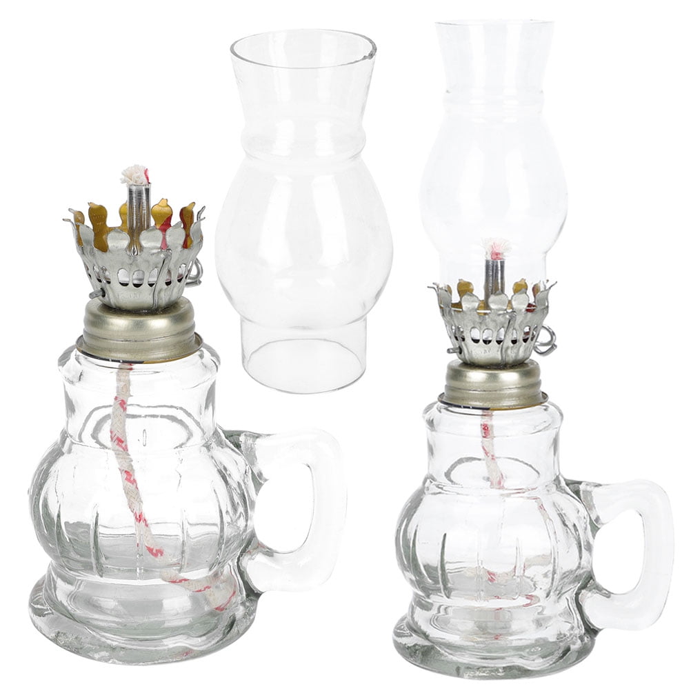 2 Pcs Decor Decorative Oil Lamp Retro Chamber Lantern Kerosene Lamps ...