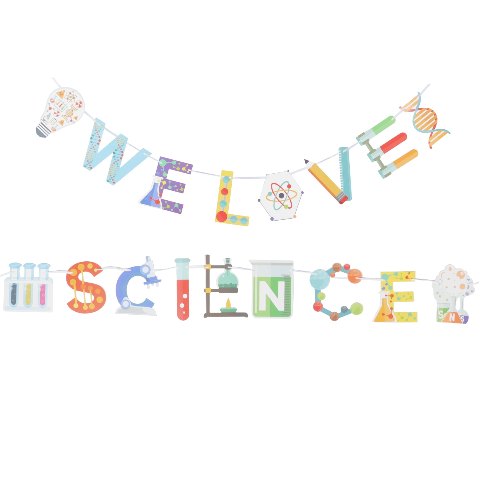 2 Pcs Decor Ornament Science Party Decorative Banners Birthday ...