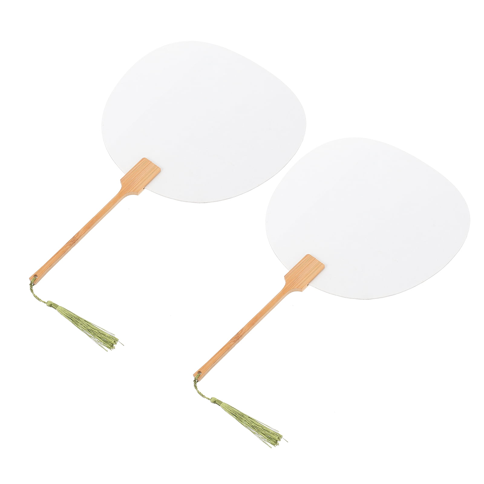 2 Pcs Decorative DIY Fan Drawing Materials Graffiti Highlight Blank ...