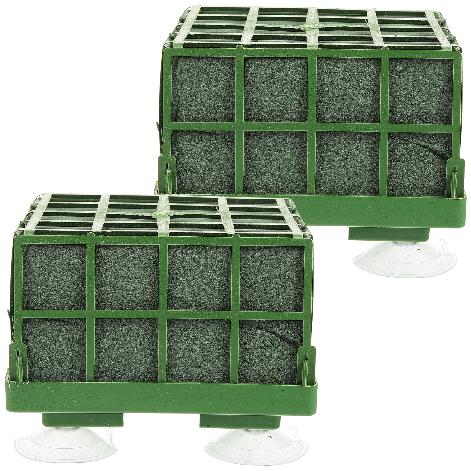 HOMEMAXS 2Pcs Suction Cup Wedding Car Flowers Green Square Plastic for ...