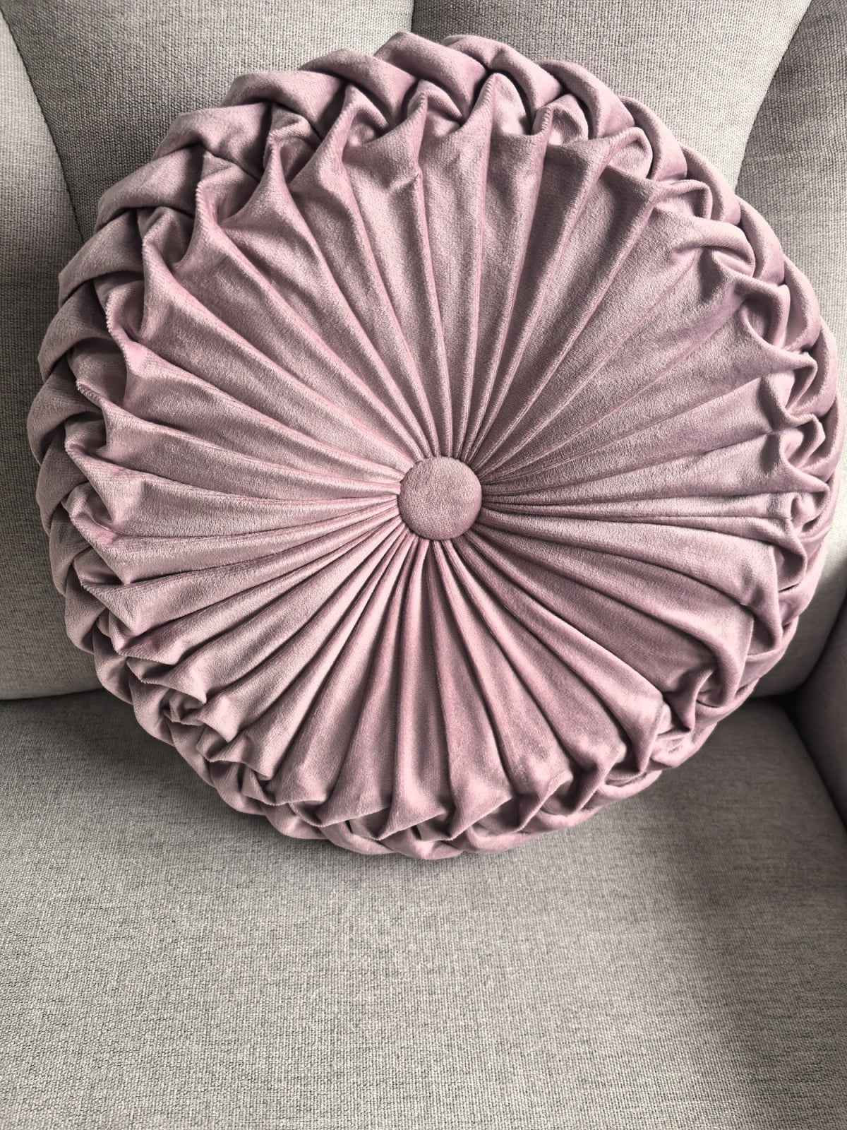 2 Pcs Decorative Round Pleated Throw Pillows, Classy Accent Pumpkin ...