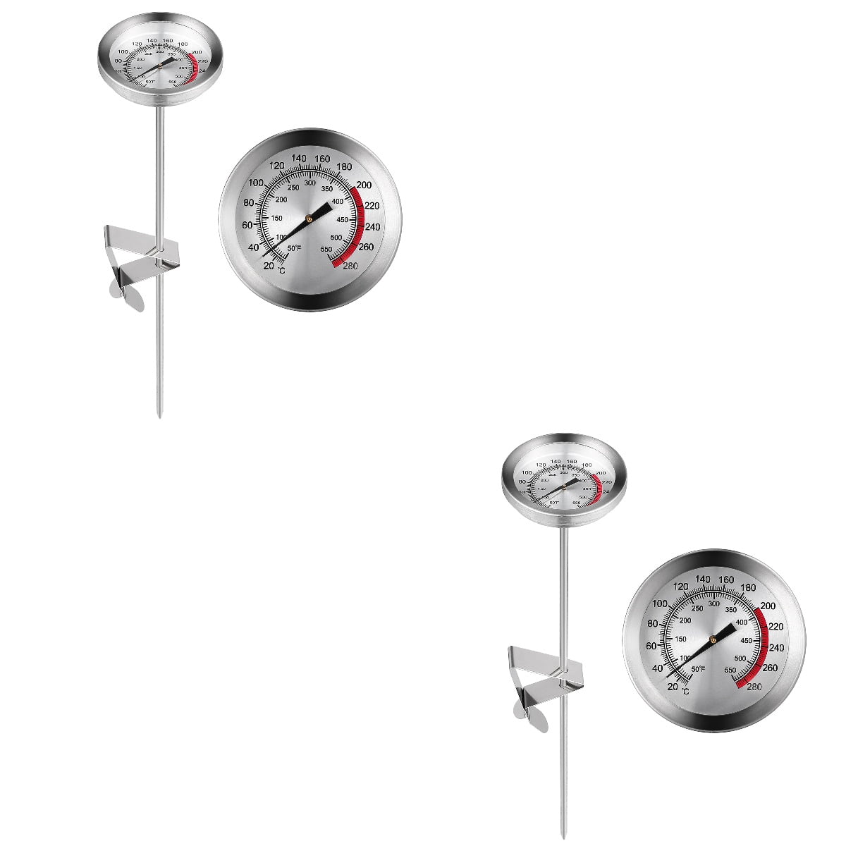 2 Pcs Deep-Fried Pot Thermometer Kitchen Supplies Grill Temperature ...