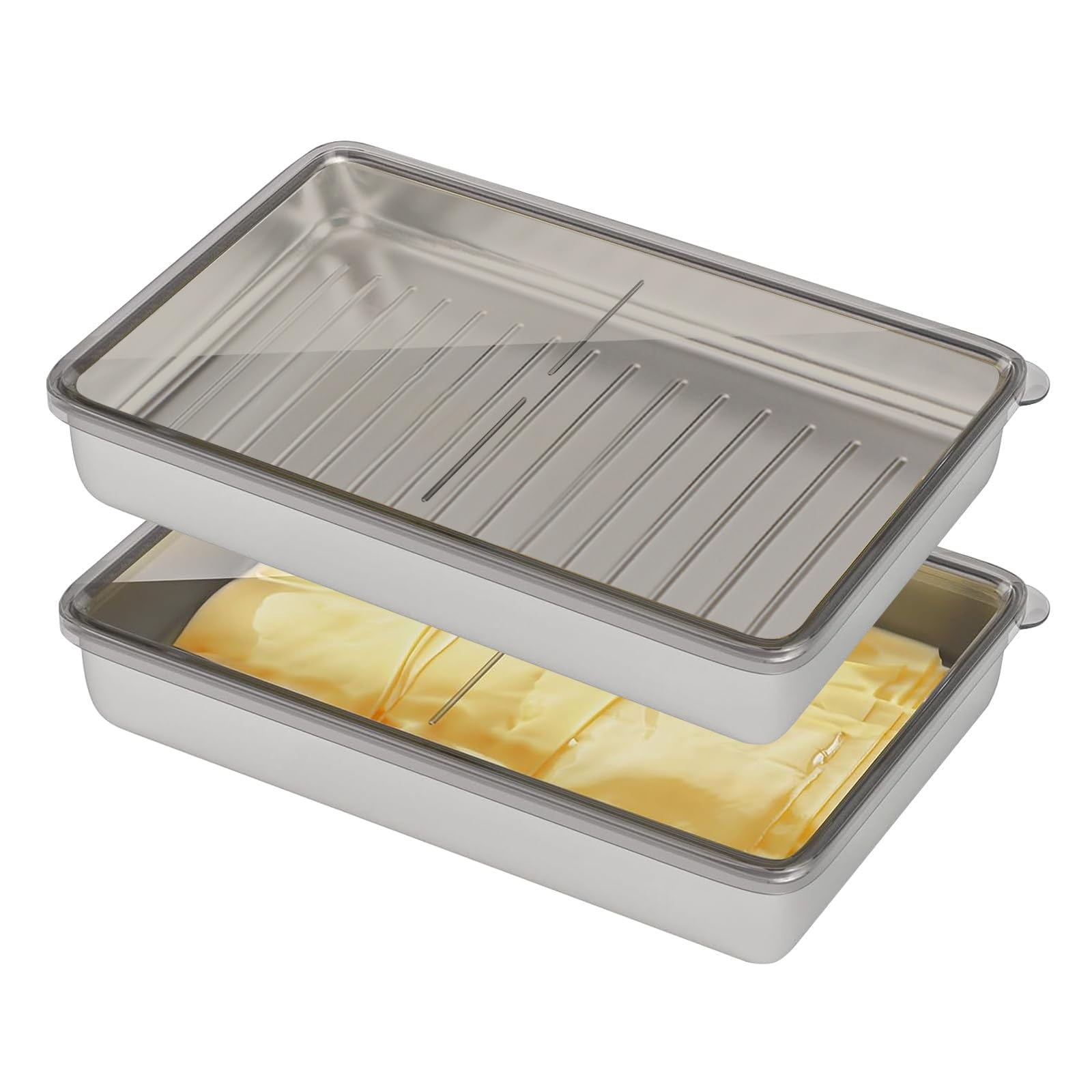 2 Pcs Deli Containers with Lids, Bacon Container for Refrigerator ...