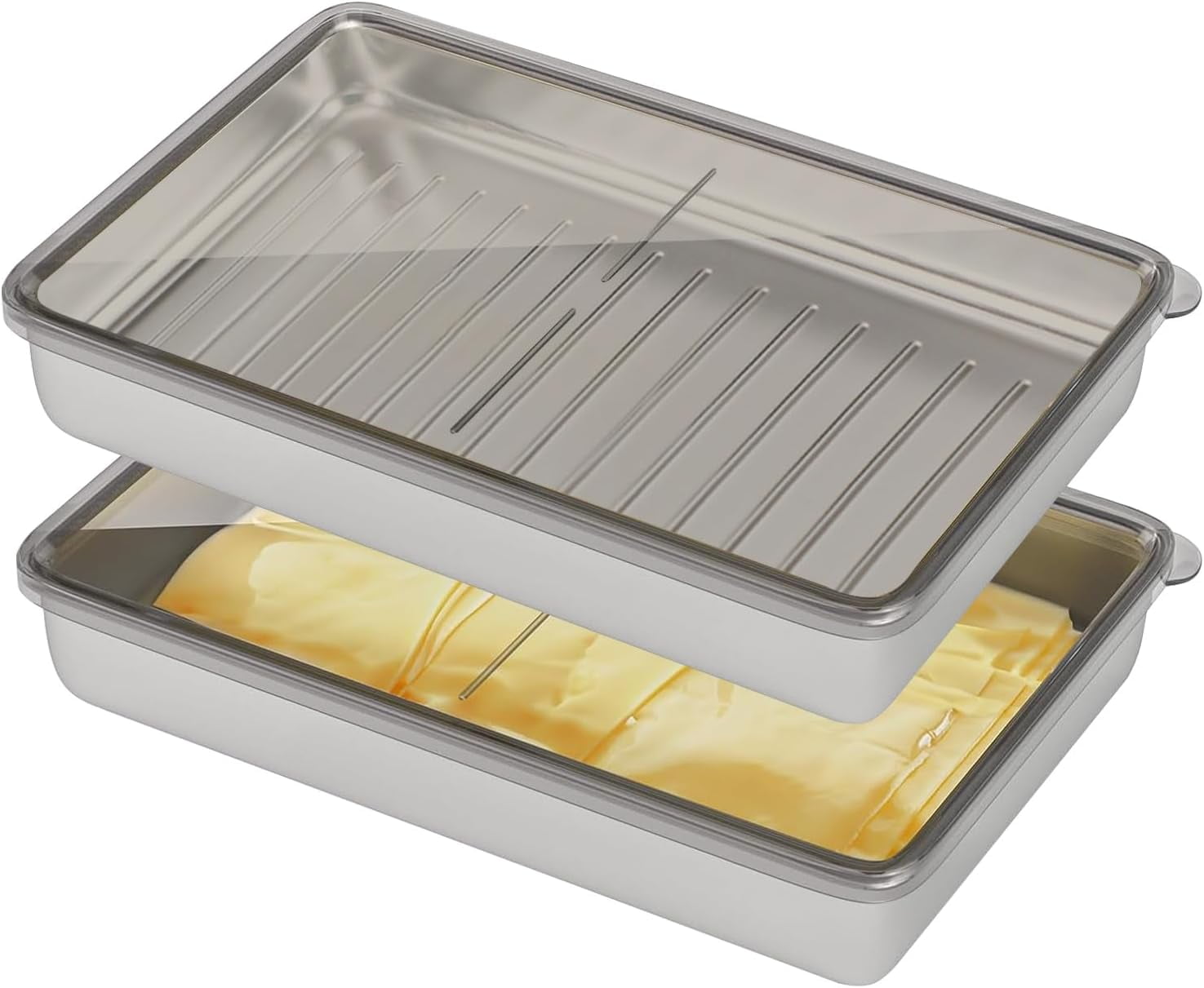 2 Pcs Deli Containers with Lids, Bacon Container for Refrigerator ...