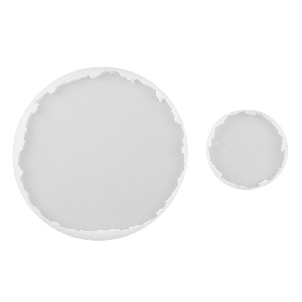 2 Pcs Delicate Wood Grain Coasters Mold Crystal Epoxy Mold Cup Mat ...