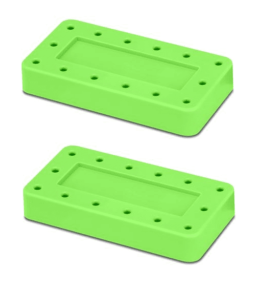 2/Pcs Dental Bur Block Holder Rectangle 14 Hole Capacity Dental Bur ...
