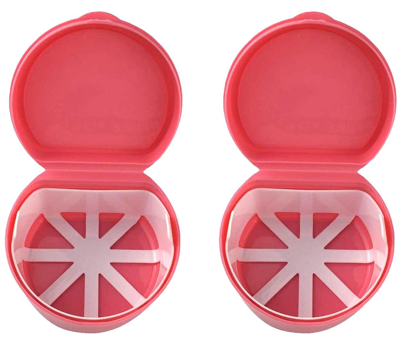 2 Pcs Denture Cleaning Cases Plastic False Teeth Care Boxes Denture ...