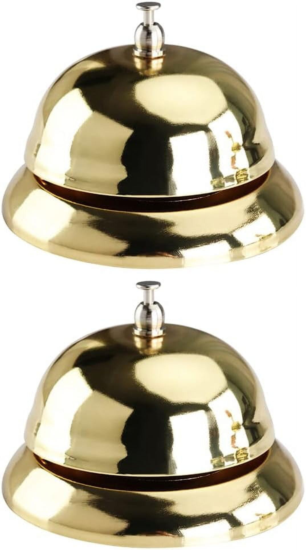 2 Pcs Desk Service Dinner Bell Metal Construction Call Bell and Double ...
