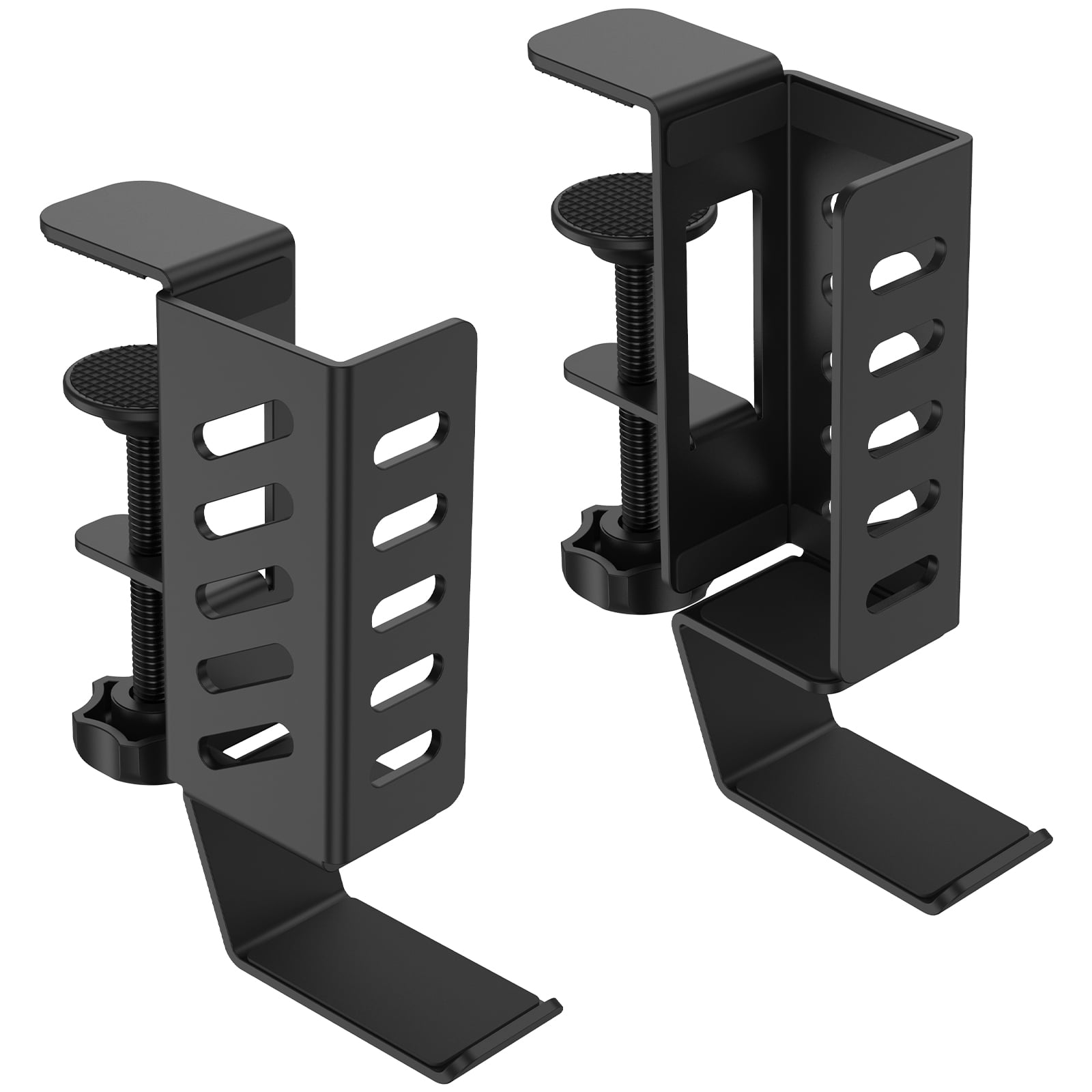 2 Pcs Desk Side Laptop Holder No Drill Desk Side Laptop Mount Length ...