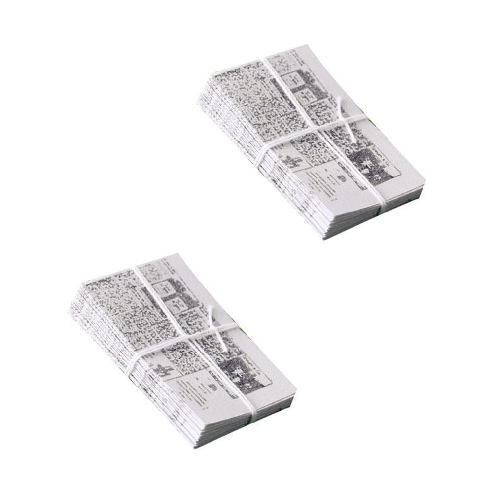 2 Pcs Dollhouse Newspaper Miniature Newspapers Small Steaming Bowl Mini ...