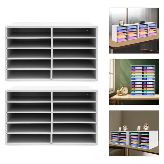 2 Pcs Desktop Paper Storage Cabinets Office File Storage Cabinet File ...