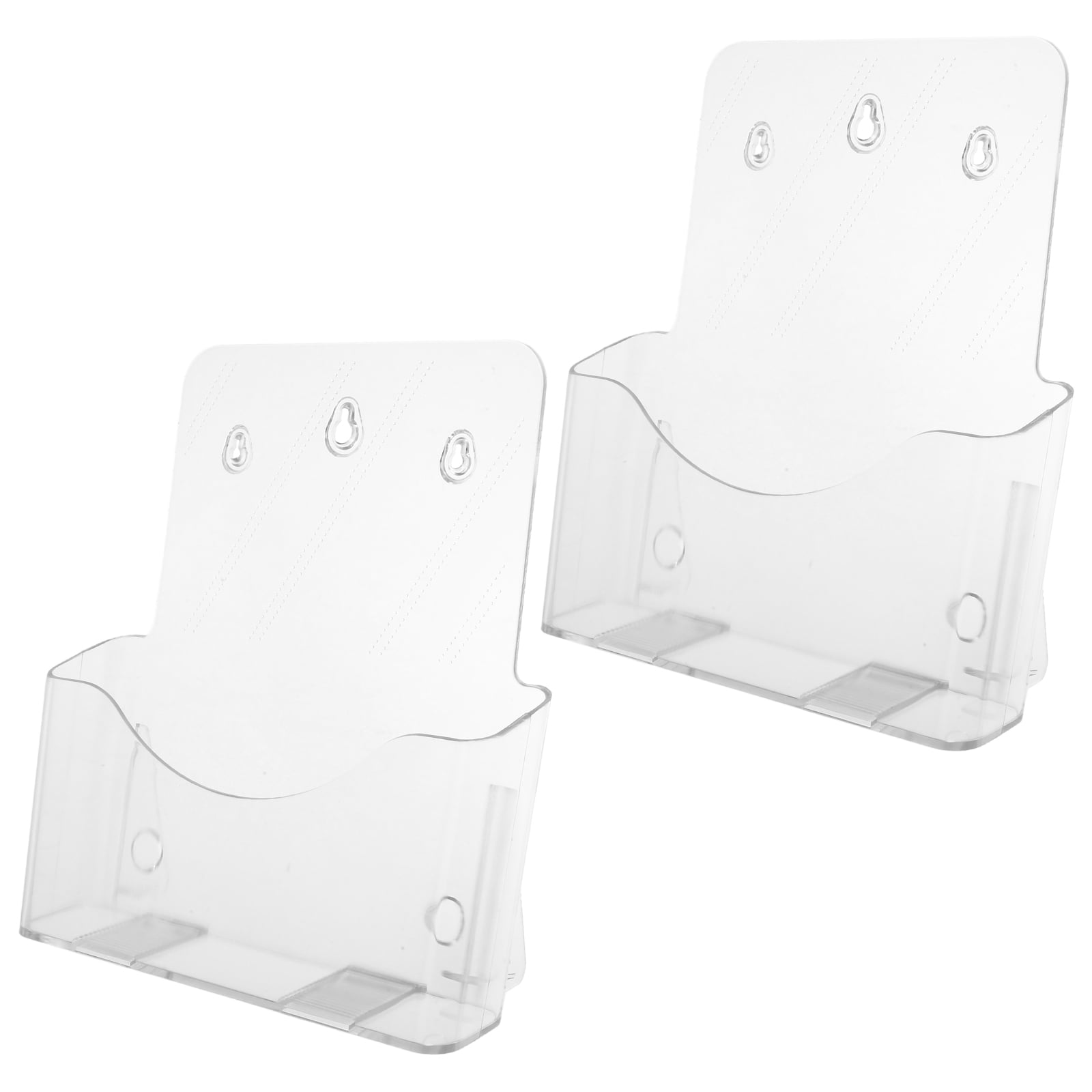 2 Pcs Desktop Rack Folders Menu Holder Wall File Holder Acrylic Flyer ...