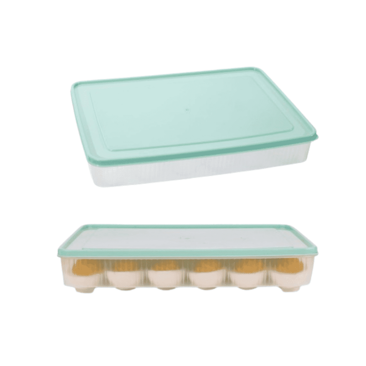 MODANU 2 Pcs Plastic Deviled Egg Containers with Lid, 24 Eggs Refrigerator Egg Holder Storage ...