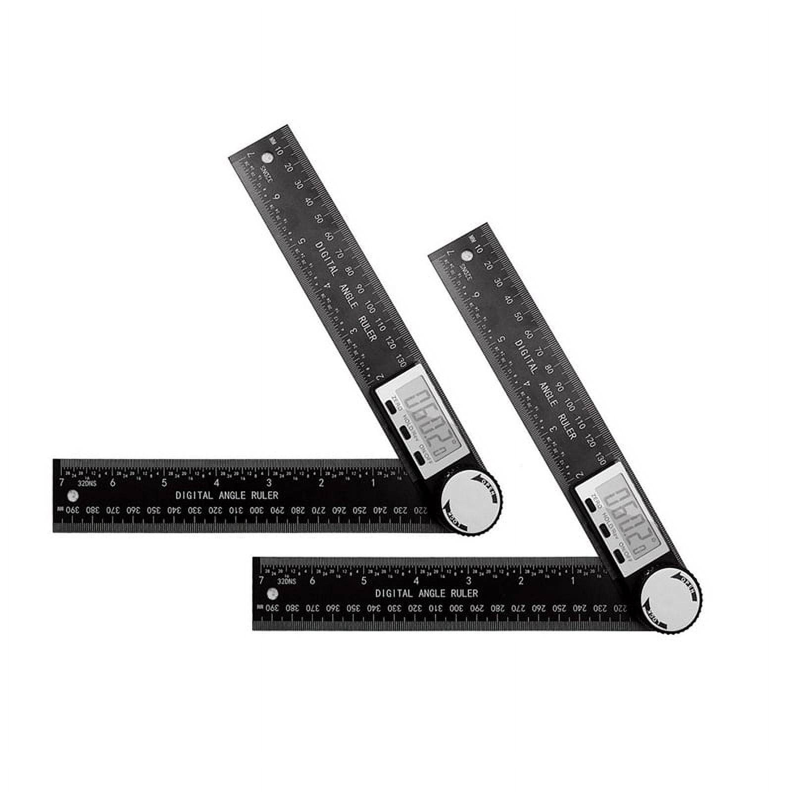2 Pcs Digital Angle Finder Protractor 2 in 1 Angle Finder Ruler with ...