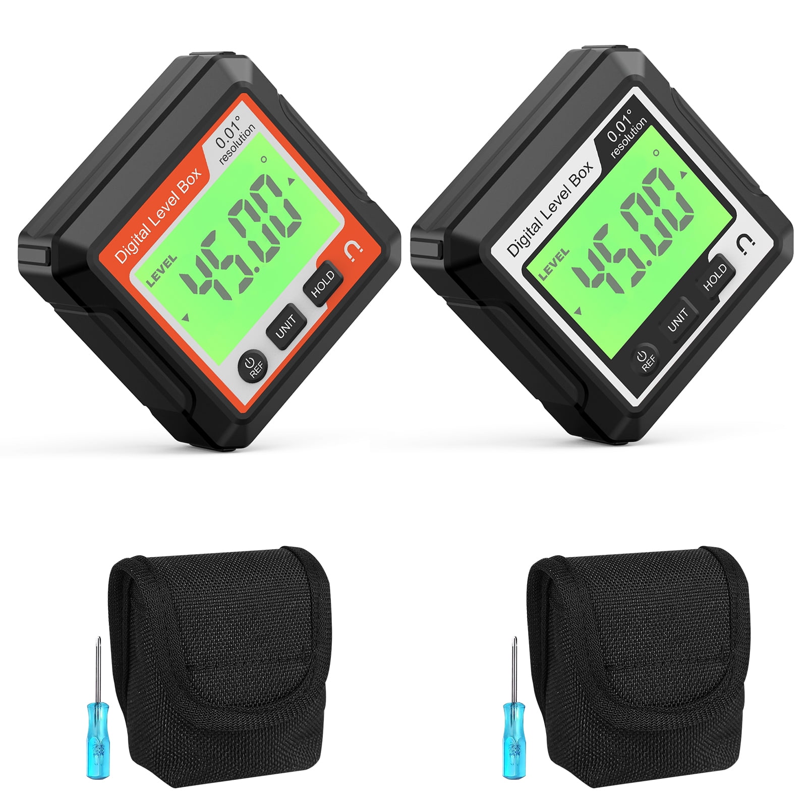 2 Pcs Digital Angle Gauge Accurate Digital Protractor with Magnetic ...